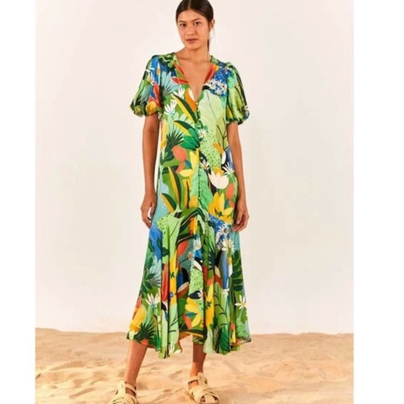 FARM Rio | Dresses | Farm Rio Toucan Midi Dress | Poshmark
